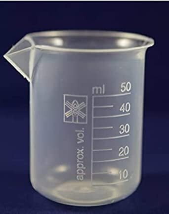 Durable 50ml Measuring Beaker | Microwave Safe | Heavy-Duty Plastic ...