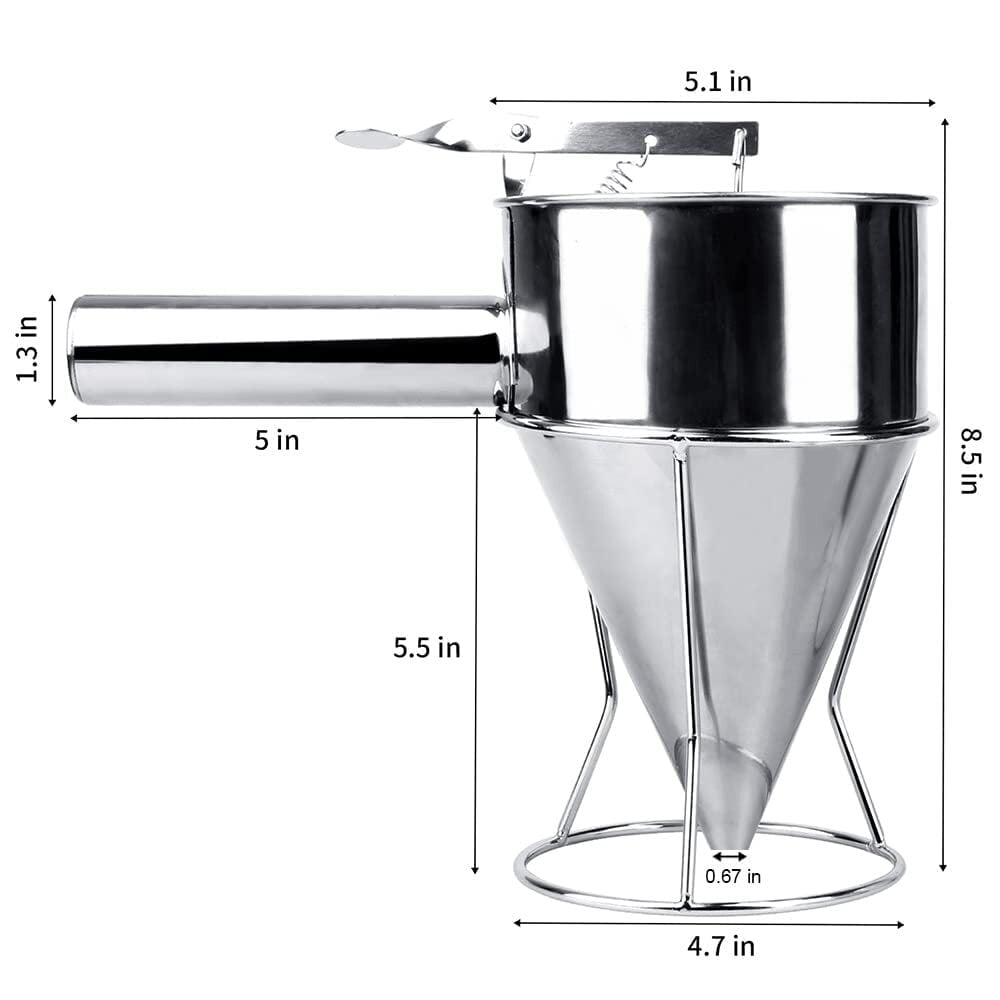 Stainless Steel Conical Funnel Strainer with SS Stand for Liquid Dispensing