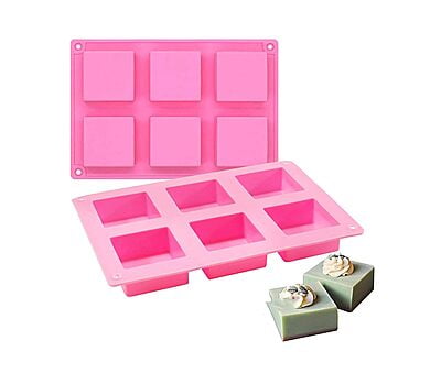 Silicon Mold SQUARE No 4 100g 6 cavity - Artikamart || Art Vatika Institute
