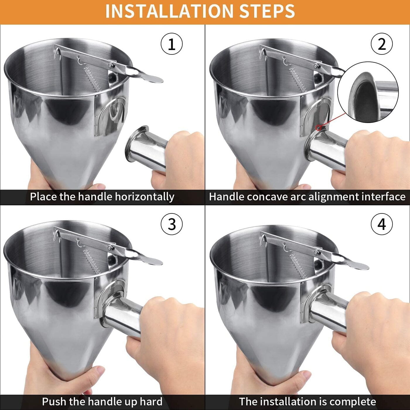 Stainless Steel Conical Funnel Strainer with SS Stand for Liquid Dispensing