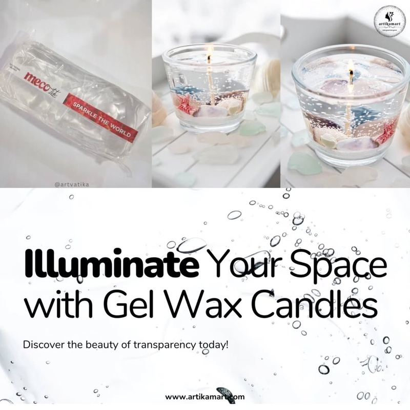 Meco Crystal Clear Candle Gel Wax - Transparent and Bubble-Free ...