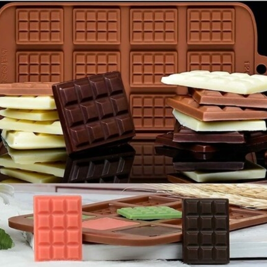 Silicon Mold Chocolate Bar 12 Cavity 5-10g - Artikamart || Art Vatika ...